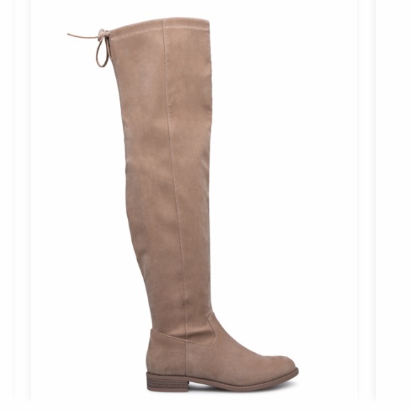Shoe Dazzle | Shoes | New Tan Or Black Thigh High Extended Calf Boots ...